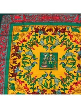 Hermes | Accessories | Hermes Early America Carre 9 Scarf Green ...